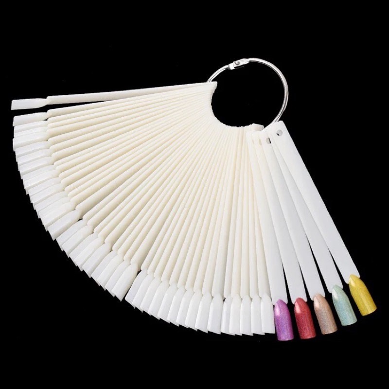 Jual 50pcs Color chart ring display kuku READY OVAL KOTAK nail art ...