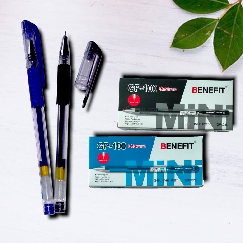 Jual PULPEN TINTA GEL PEN UJUNG LANCIP NEEDLE TIP 0.5 MM HITAM BIRU ...