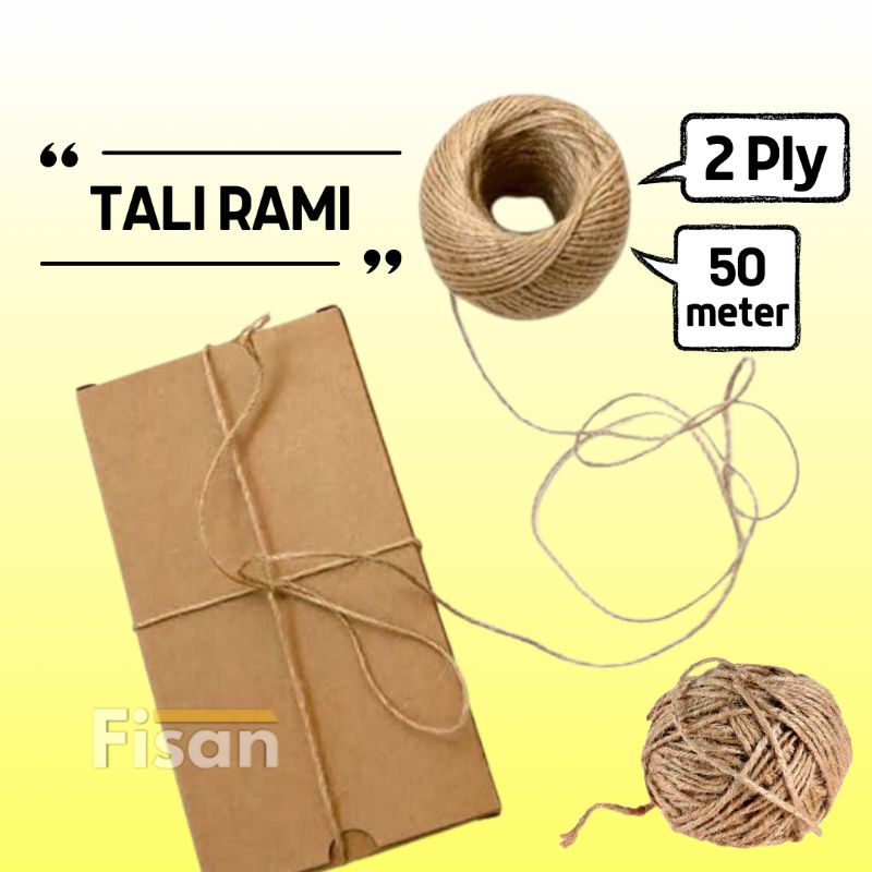 Jual 50 Meter Tali Rami / Tali Goni 2 Ply | Shopee Indonesia