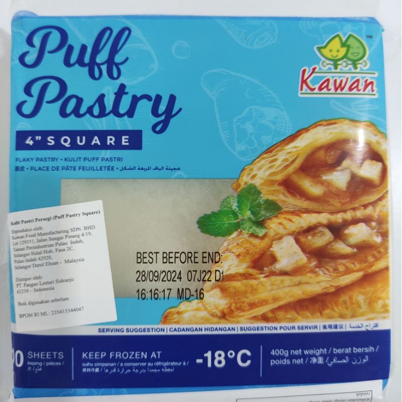 Jual KAWAN Puff Pastry 4" Square Kecil 400gr | Shopee Indonesia