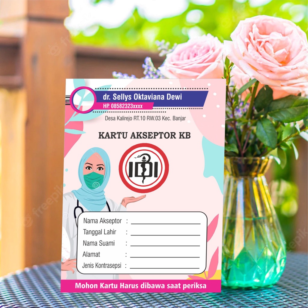 Jual KARTU AKSEPTOR KB MURAH / KARTU KB / BUKU KB / KB (Isi 100 lbr ...