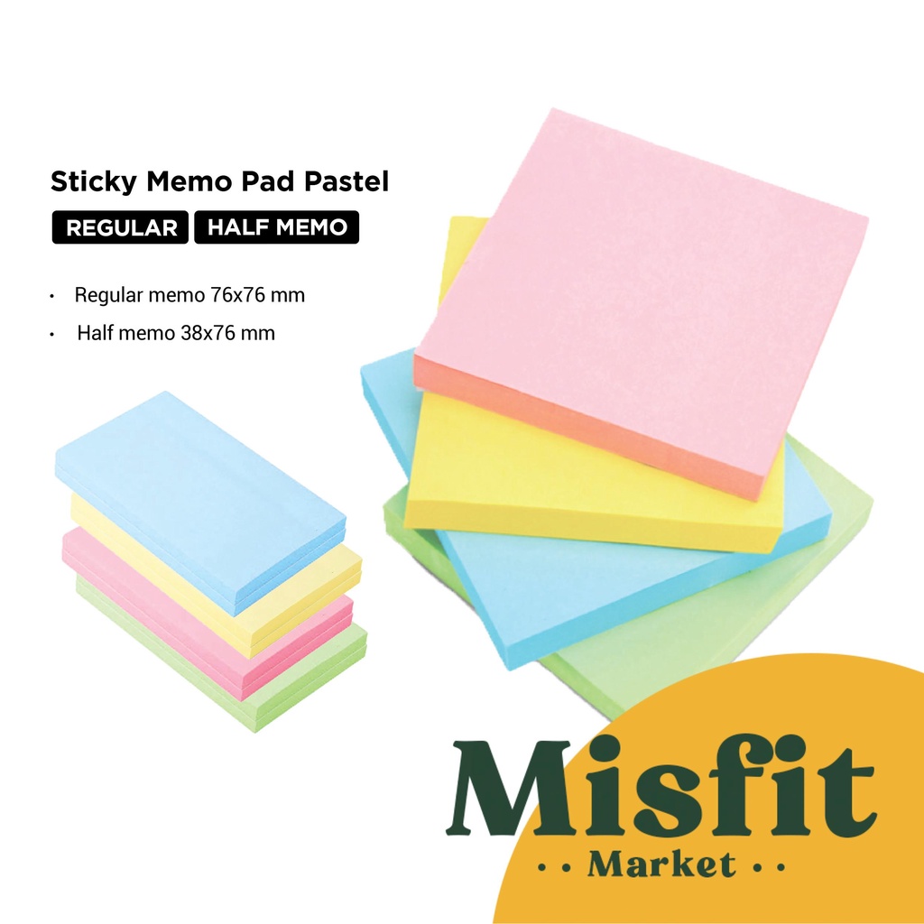 Jual Pastel Color Paper Sticky Note Memo Pad Kertas Catatan Mini Warna ...