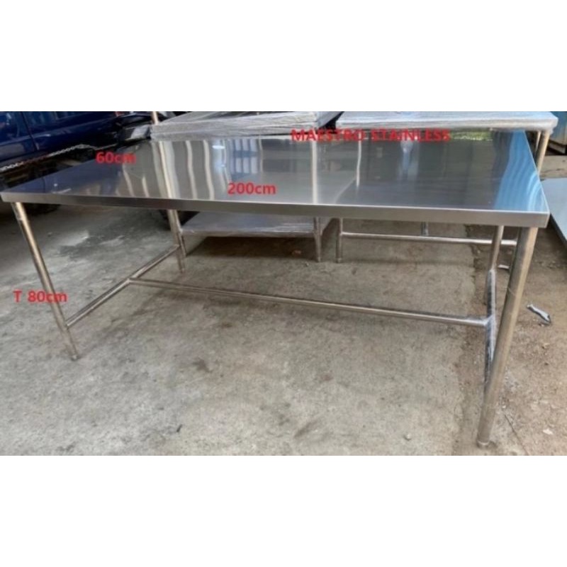 Jual meja stenliss 2meter /meja produksi roti | Shopee Indonesia