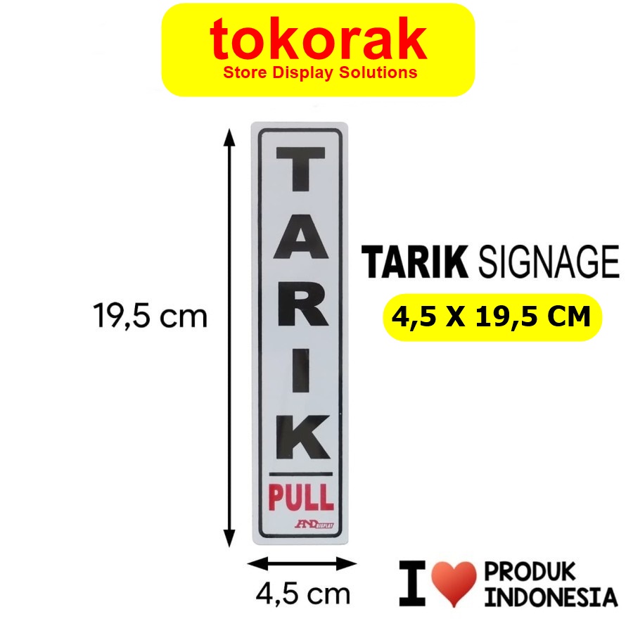 Jual SIGNAGE TARIK 4,5X19,5 CM SIMBOL LOGO PERINGATAN PULL | Shopee ...