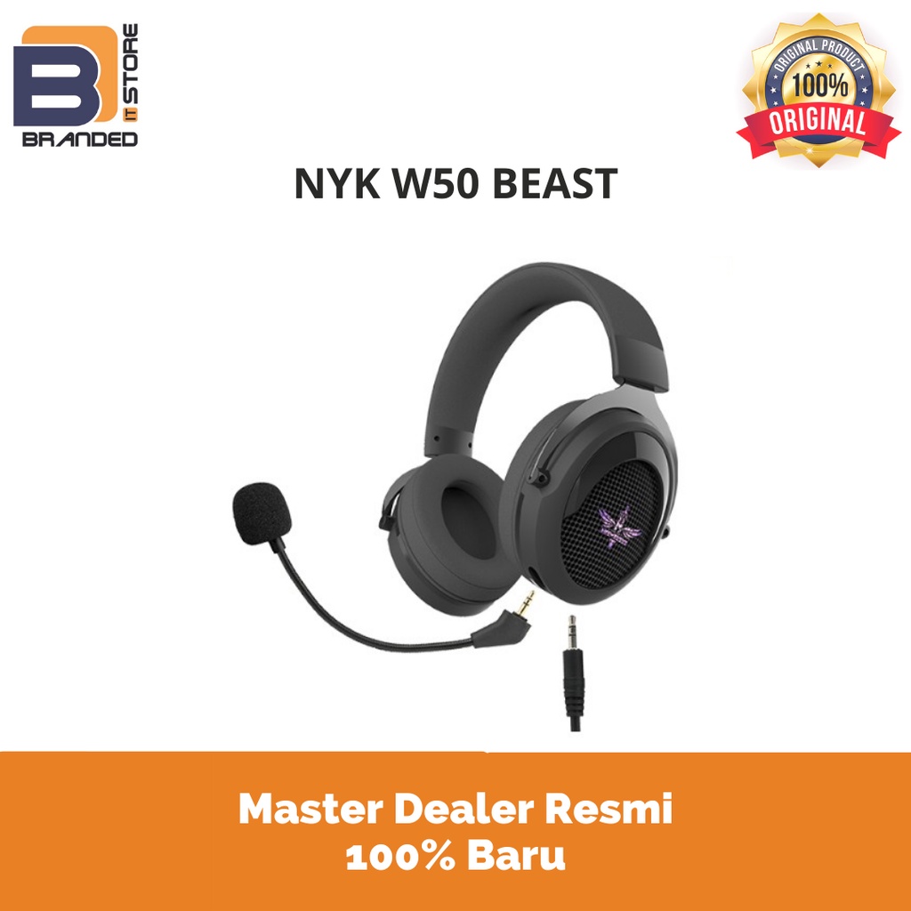 Jual Headset Gaming NYK Nemesis Beast W50 Wireless Headphone PC Laptop ...