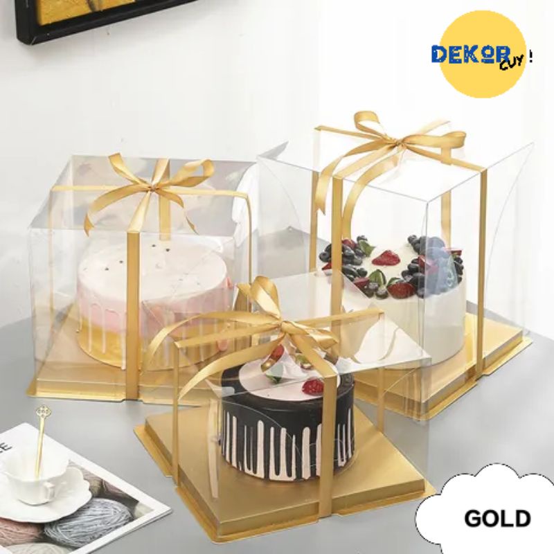 Jual BOX MIKA KUE TRANSPARAN Kotak Kue Ulang Tahun Cake Box mika Dus ...