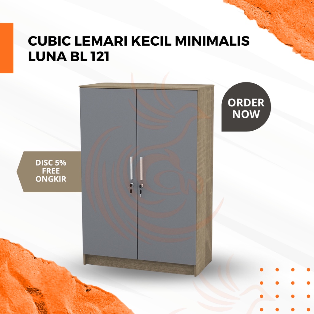 Jual Cubic Lemari Kecil Minimalis / Almari Pakaian 2 Pintu / LUNA BL 121 | Shopee Indonesia