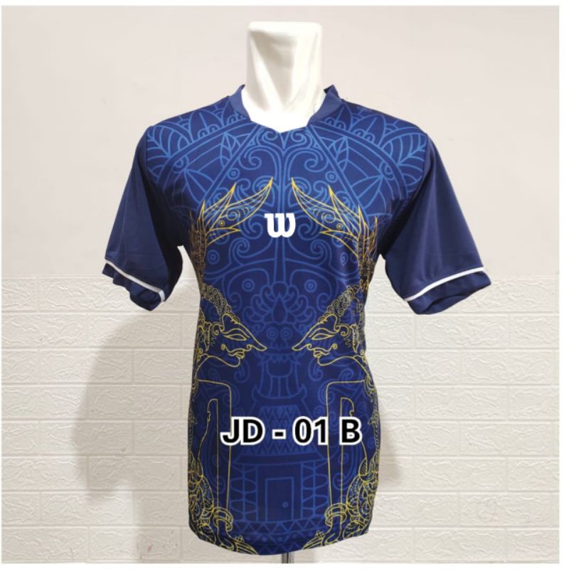 Jual Baju olahraga tenis lapangan bahan dryfit motif printing | Shopee ...