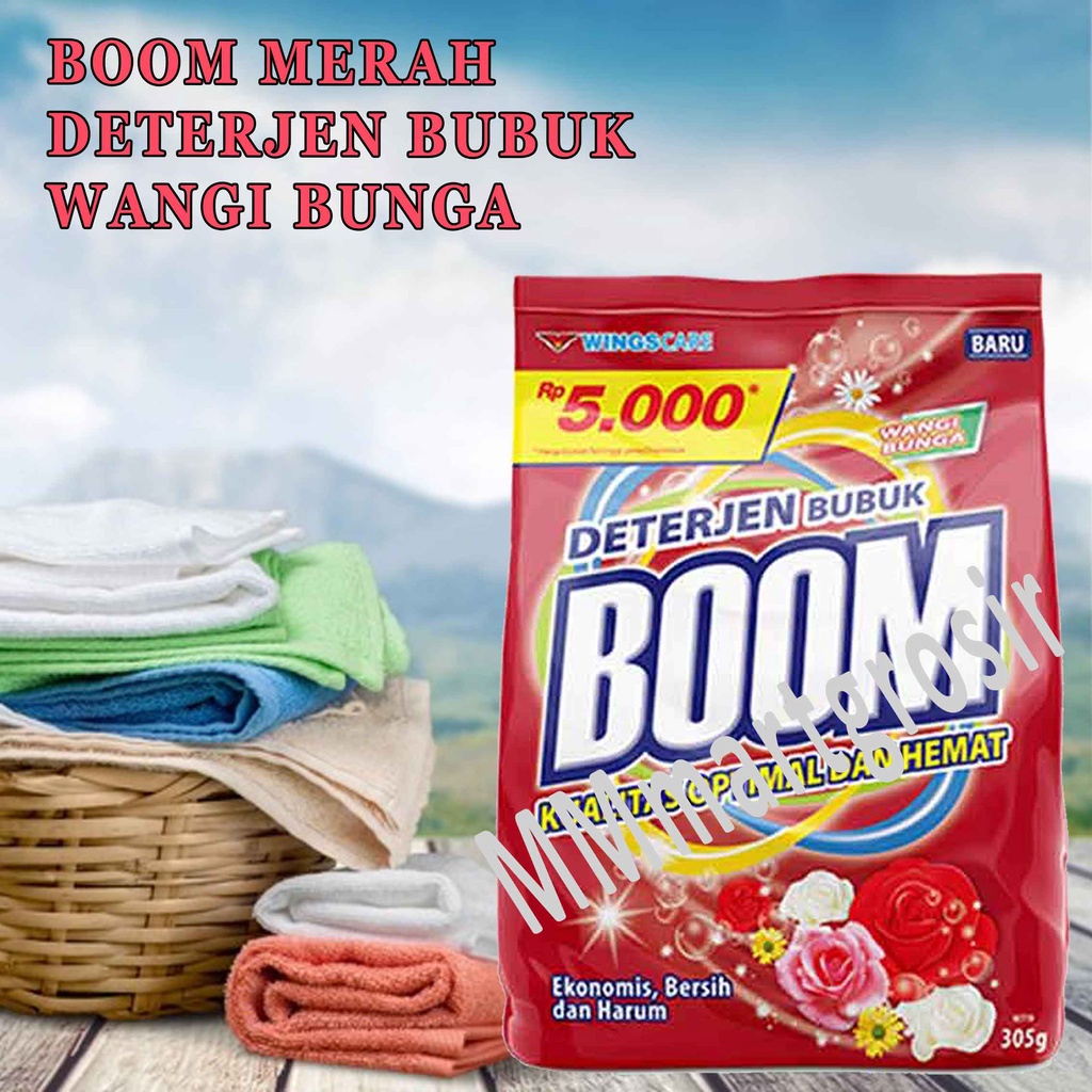 Jual BOOM MERAH/ Deterjen Bubuk/ Extra Wangi Bunga/ Deterjen Ekonomi ...