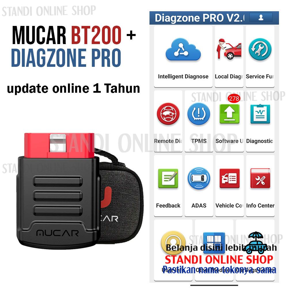Jual MUCAR BT200 Alat Scanner Mobil Motor Lengkap Dengan Aplikasi Diagzone Pro Murah | Shopee ...