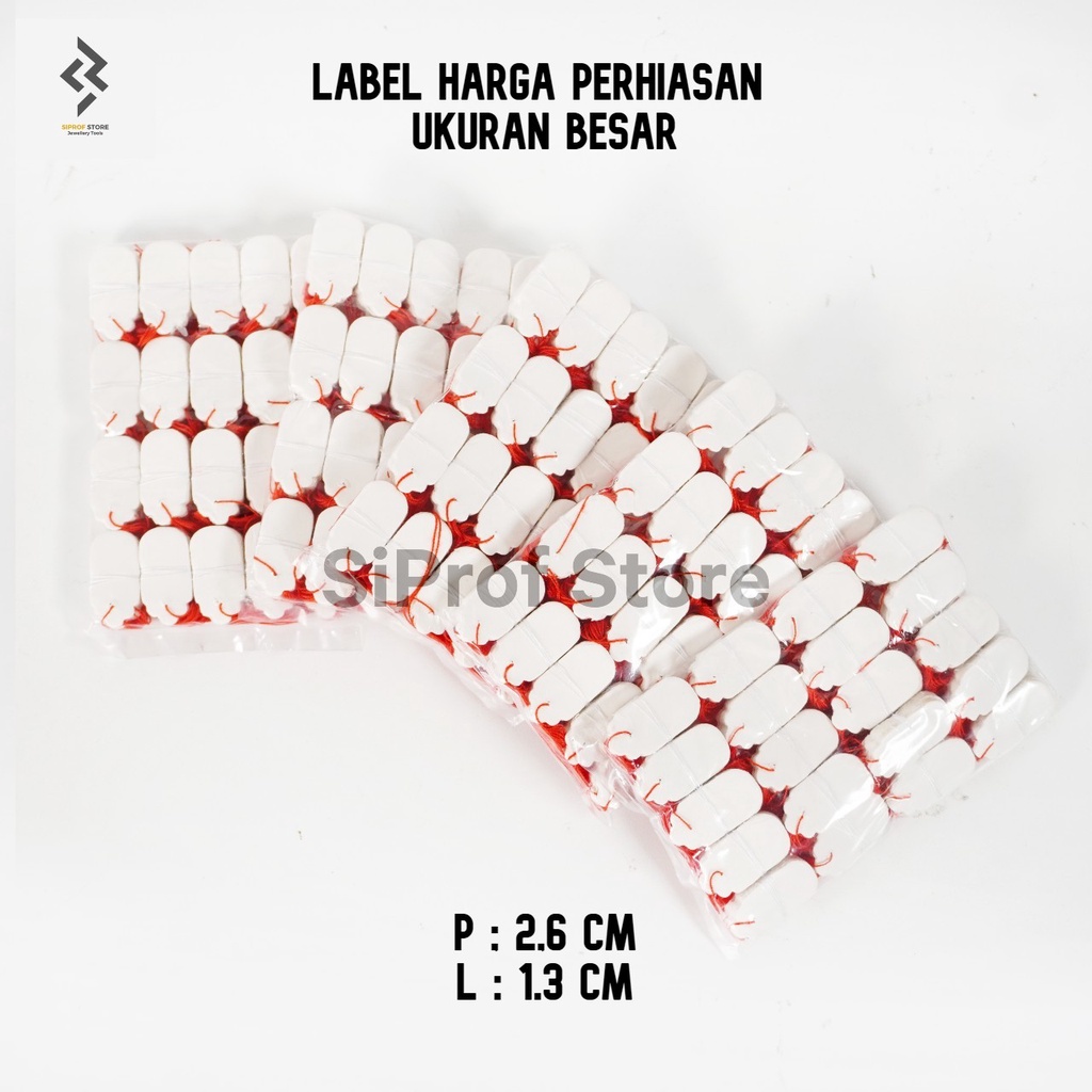 Jual Bandrol / Price Tag / Label Harga Perhiasan ukuran Besar 1 Pack (5 ...