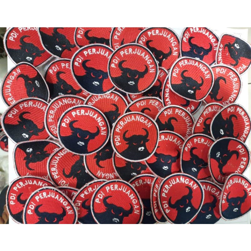 Jual BADGE LOGO PARTAI PDI PERJUANGAN BORDIR KOMPUTER | Shopee Indonesia