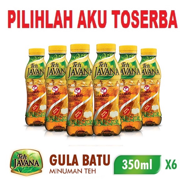 Jual JAVANA Minuman Teh GULA BATU 350 ml - (Harga paket isi 6 botol ...