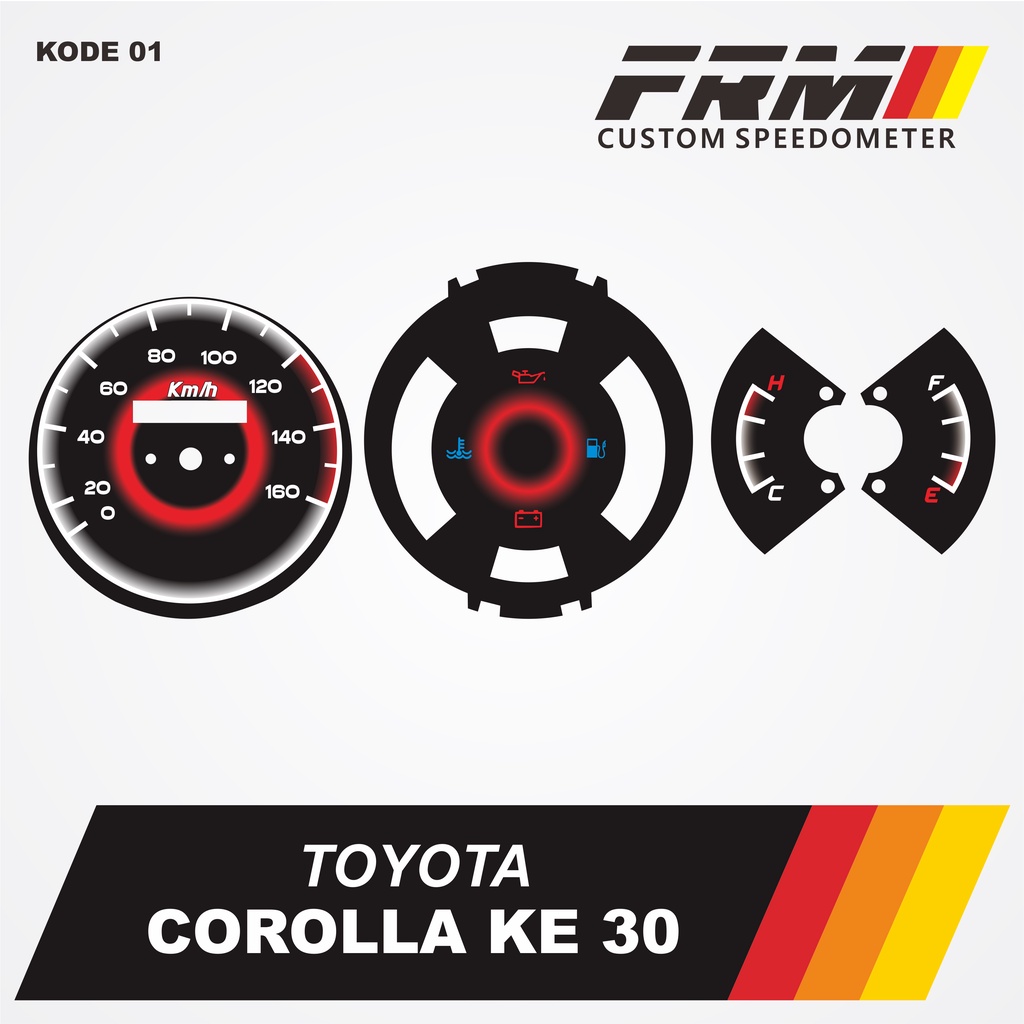 Jual Custom Panel speedometer corolla KE 30 / custom Papan speedometer ...