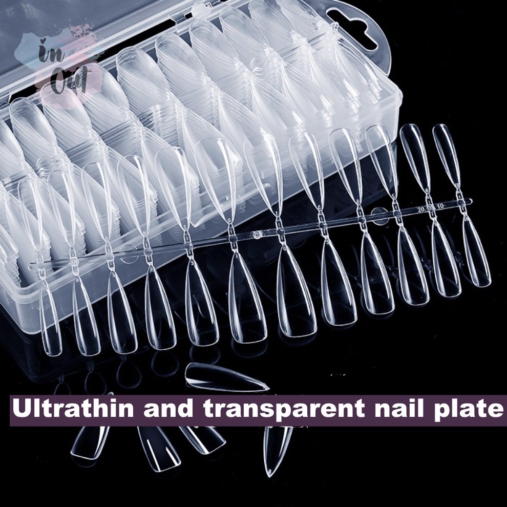 Jual FREE BOX 120pcs/240pcs KUKU PALSU Nail Art DIY akrilik full cover ...