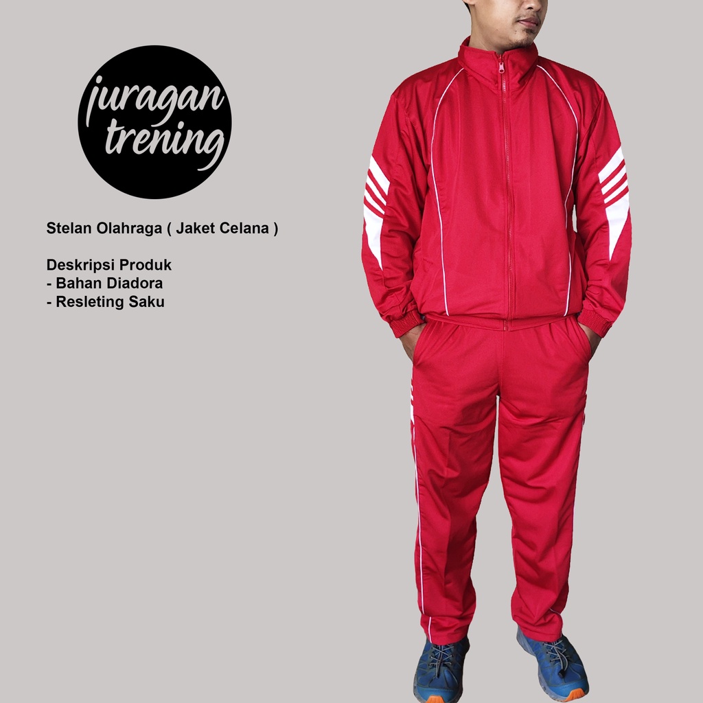 Jual setelan olahraga jaket celana training panjang seragam olahraga ...