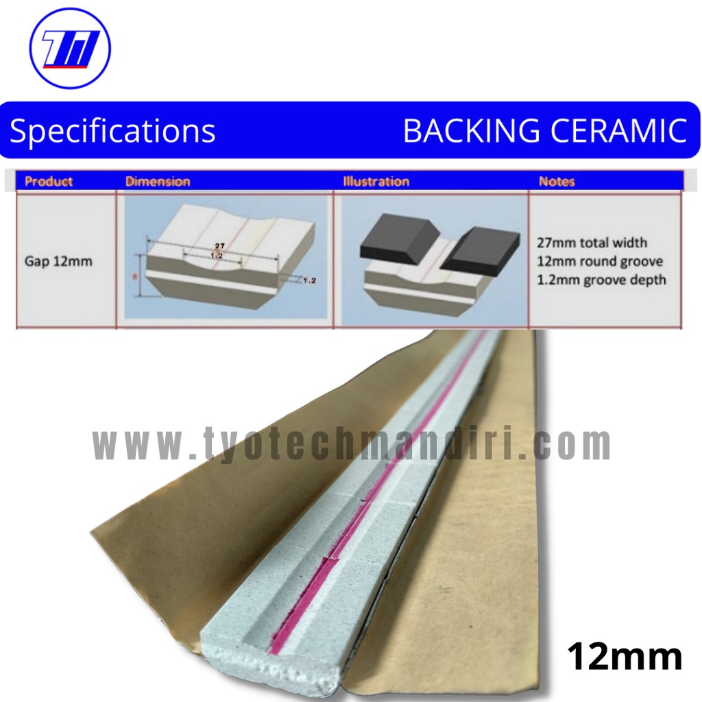 Jual Welding Backing Ceramic GAP 12mm | Shopee Indonesia