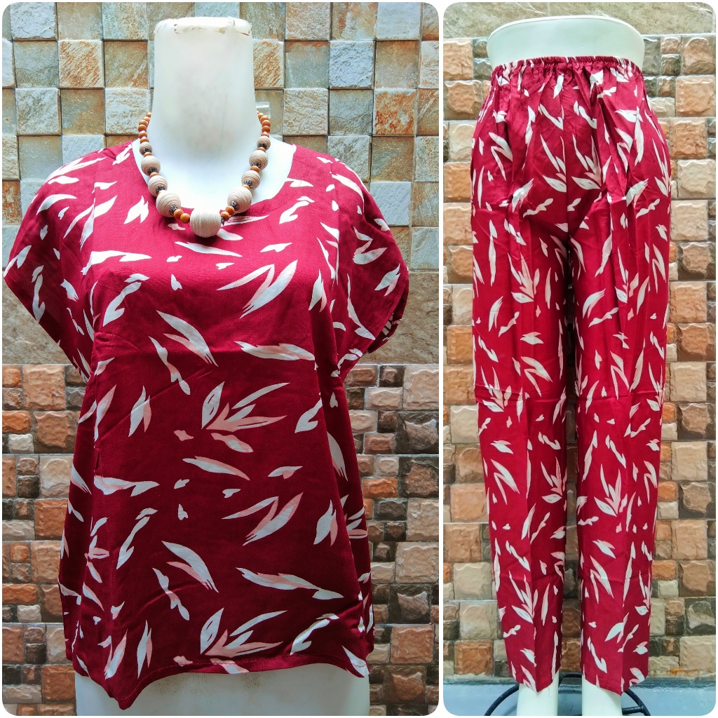Jual Setelan TOP celana panjang bali U-XL | babydoll | set piyama motif ...