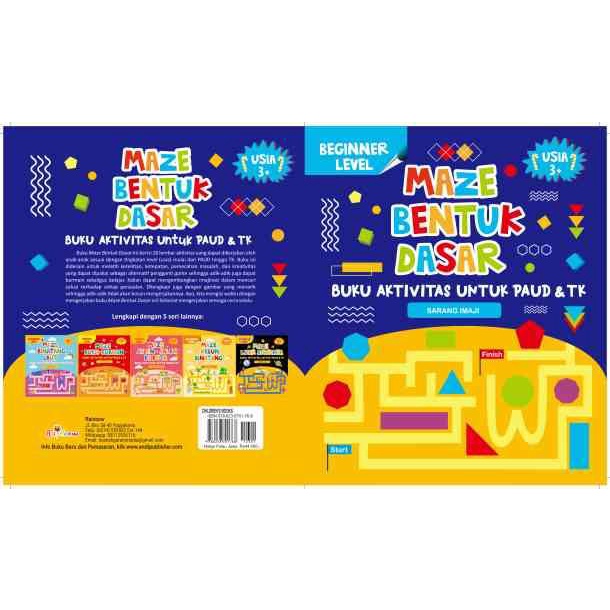 Jual Maze Bentuk Dasar, Buku Aktivitas untuk PAUD & TK/Level Beginner ...