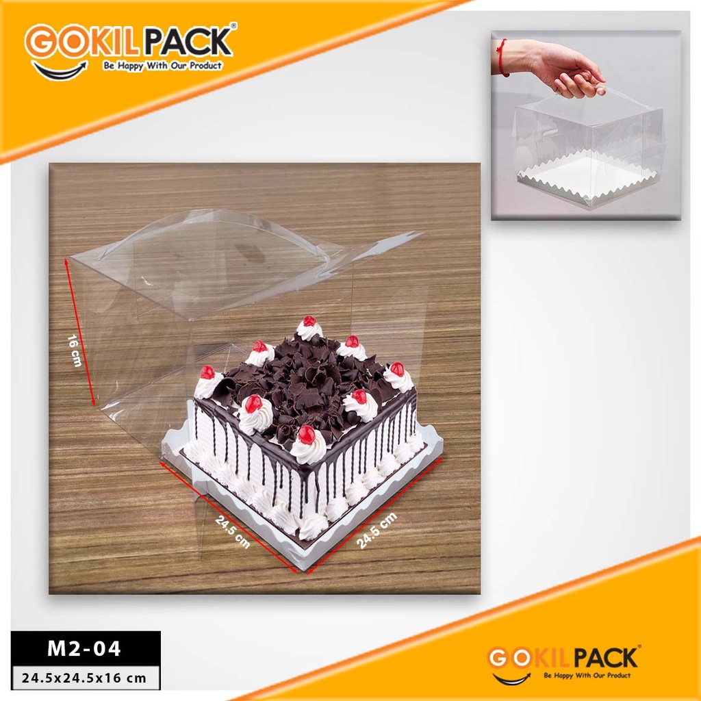 Jual Box Cake - Kotak Kue Mika Transparan - Kotak Mika Kue Bening - M2 ...