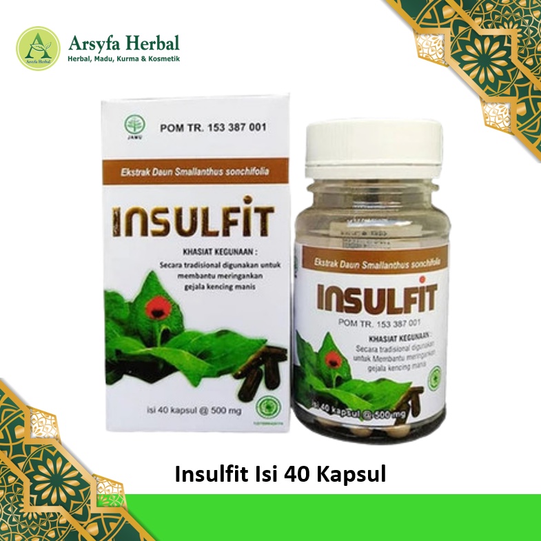 Jual INSULFIT Kapsul Daun Insulin Obat Gula Diabet Diabetes Isi 40 ...