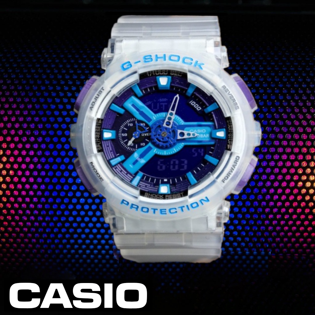 Jual Jam Tangan Pria Casio G-Shock GA110 (Transparent Blue) | Shopee ...