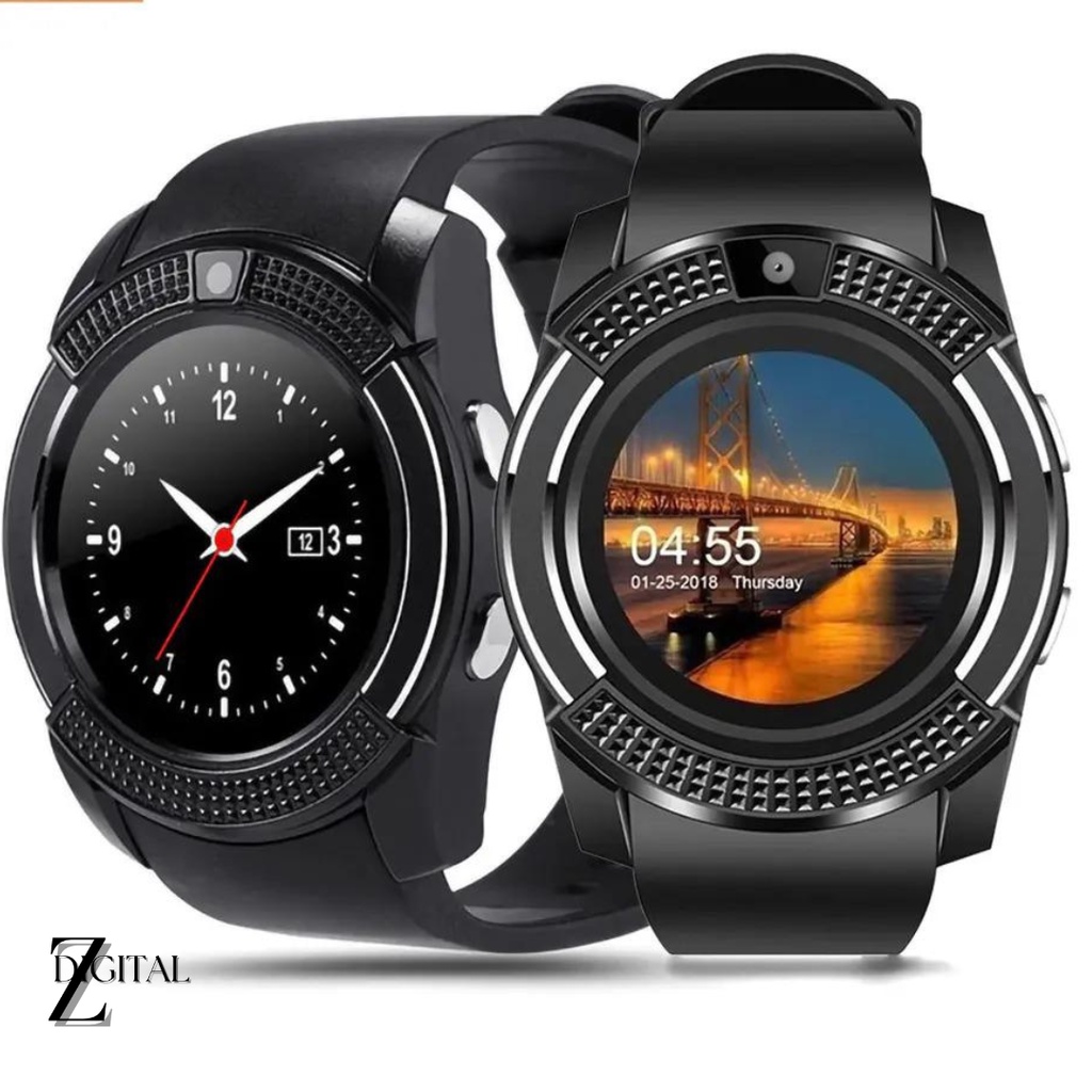 Jual V8 Smartwatch Bulat / Jam tangan pintar Anti air kualitas High ...