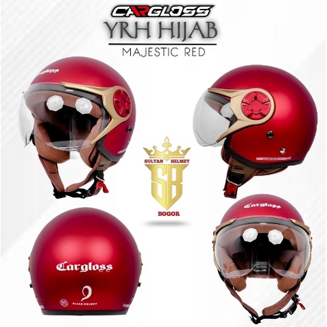Jual HELM CARGLOSS YRH HIJAB MAJESTIC RED / MERAH DOFF ORIGINAL ...