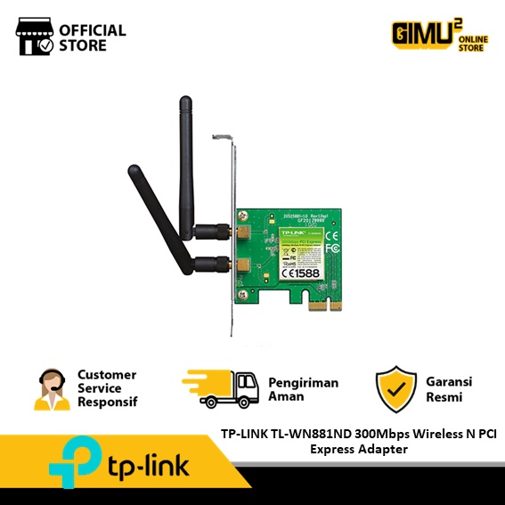 Jual TP-LINK TL-WN881ND 300Mbps Wireless N PCI Express Adapter | Shopee ...