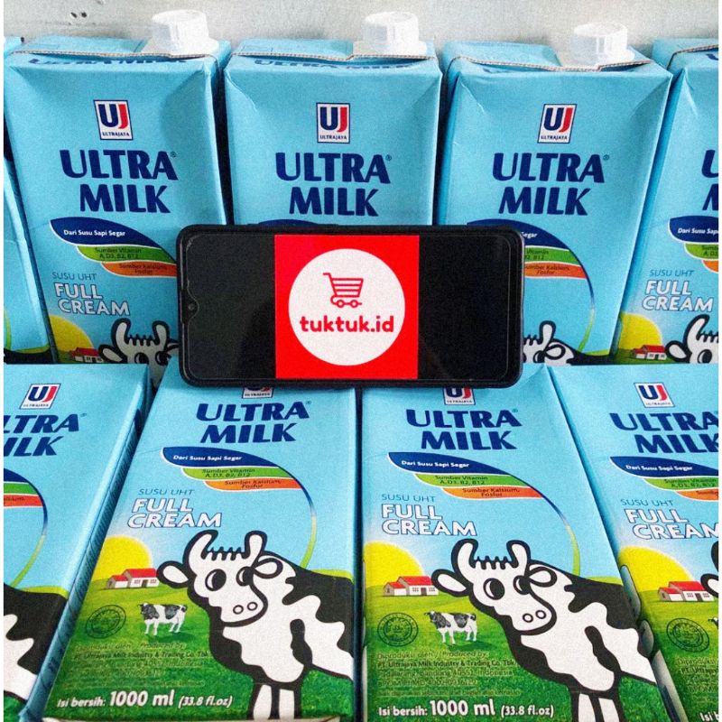 Jual TERMURAH SUSU ULTRA MILK 1 LITER / SUSU UHT FULL CREAM | Shopee Indonesia