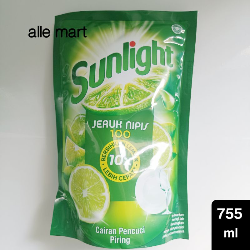 Jual Sunlight Jeruk Nipis Sabun Cuci Piring 755ml / Sunlight Refill Sabun Cuci Piring 755ml ...