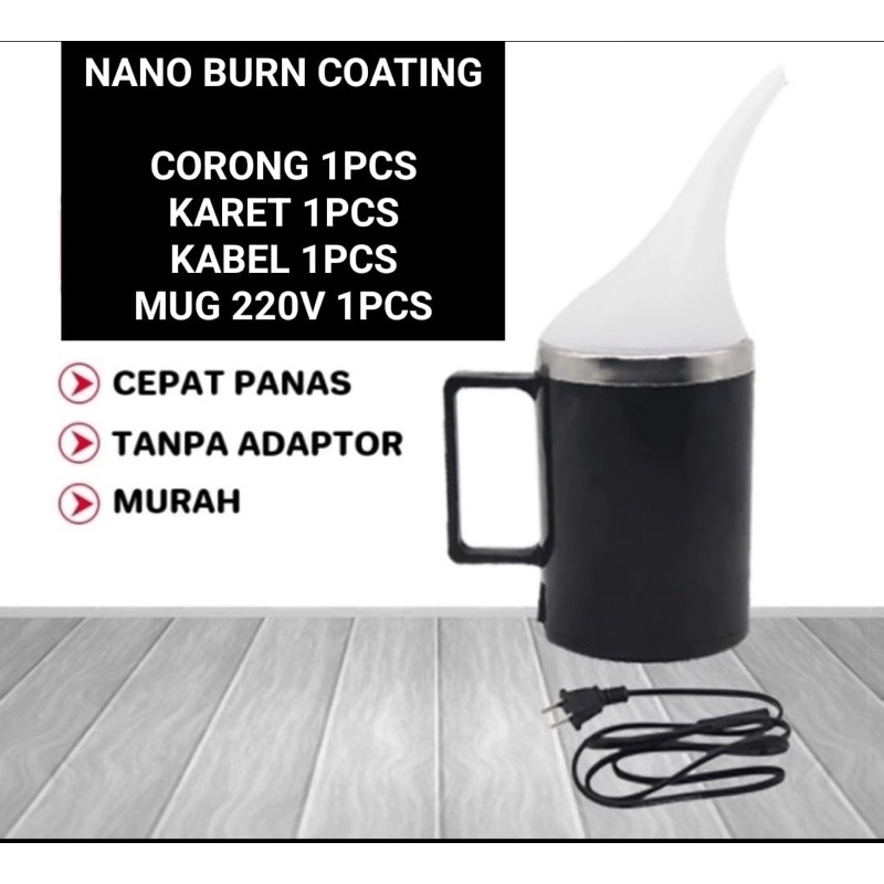 Jual SET KABEL CORONG DAN CANGKIR / MUG SPAREPARK PEMANAS NANO BURN ...