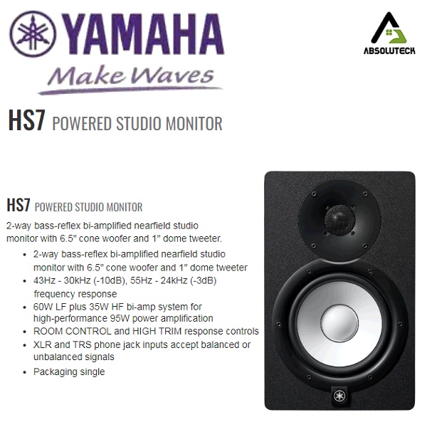 Jual Yamaha HS-7 Powered Studio Monitor | Shopee Indonesia