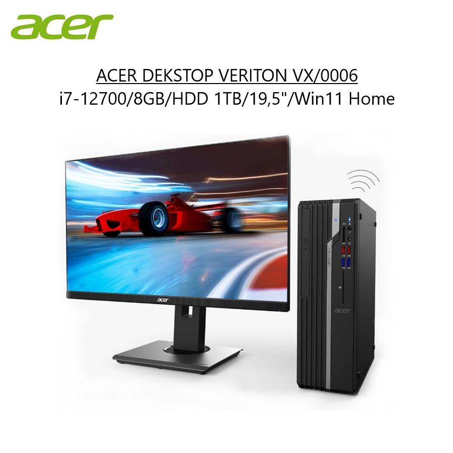 Jual ACER VERITON X VX/0006 Desktop - i7-12700/8GB/1TB HDD/19,5"/Win11 ...