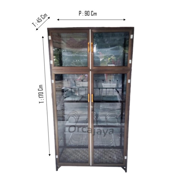 Jual Rak Piring Full Box 2 Pintu Tiang Holo Premium / Rak Piring 2 ...