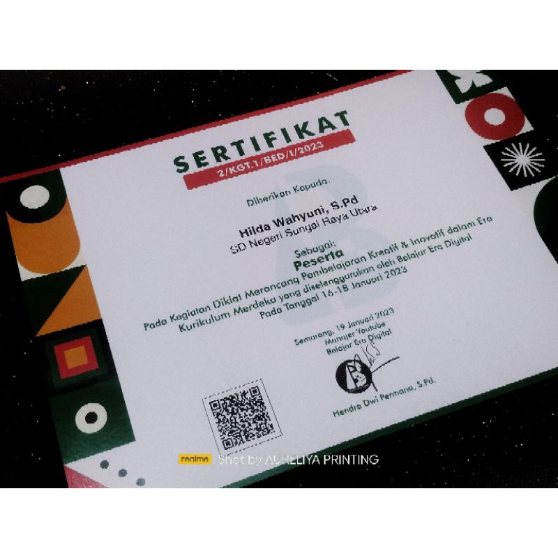 Jual SERTIFIKAT PIAGAM PENGHARGAAN CUSTOM | Shopee Indonesia