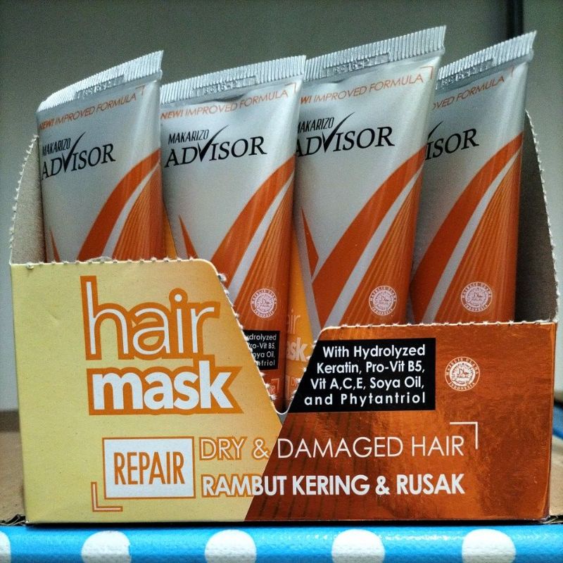 Jual (ORIGINAL) MAKARIZO ADVISOR HAIR REPAIR MASK TUBE 45 ML / Makarizo ...