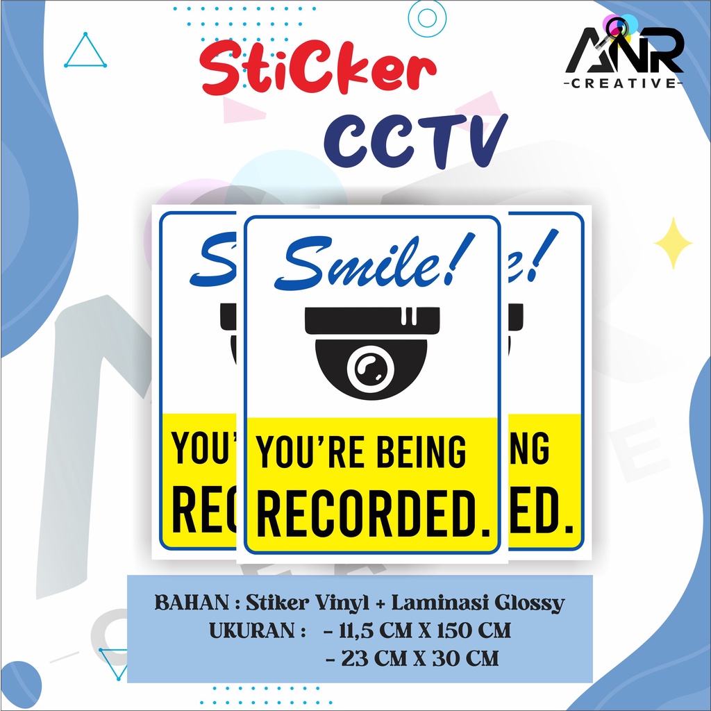 Jual Sticker CCTV/ Stiker CCTV unik/ Stiker CCTV murah | Shopee Indonesia