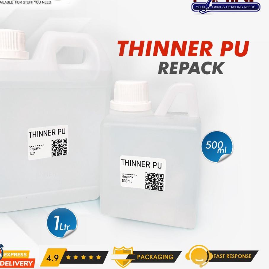 Jual Depan1 Thinner PU (Polyurethane) Liter Ecer Kemasan Botol | Shopee Indonesia