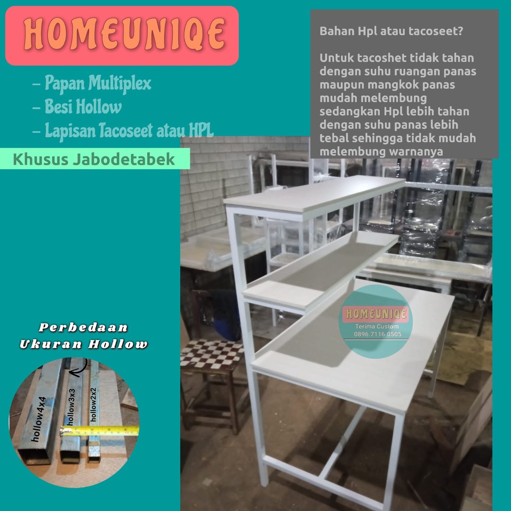 Jual Meja Teknisi Meja Konter Counter HP Meja Rak Minimalis Meja Las ...