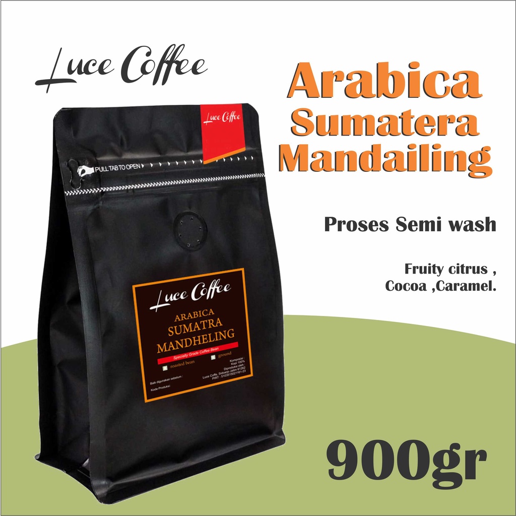 Jual Luce Coffee Arabica Sumatera Mandailing 900gr - luce coffee - Biji ...