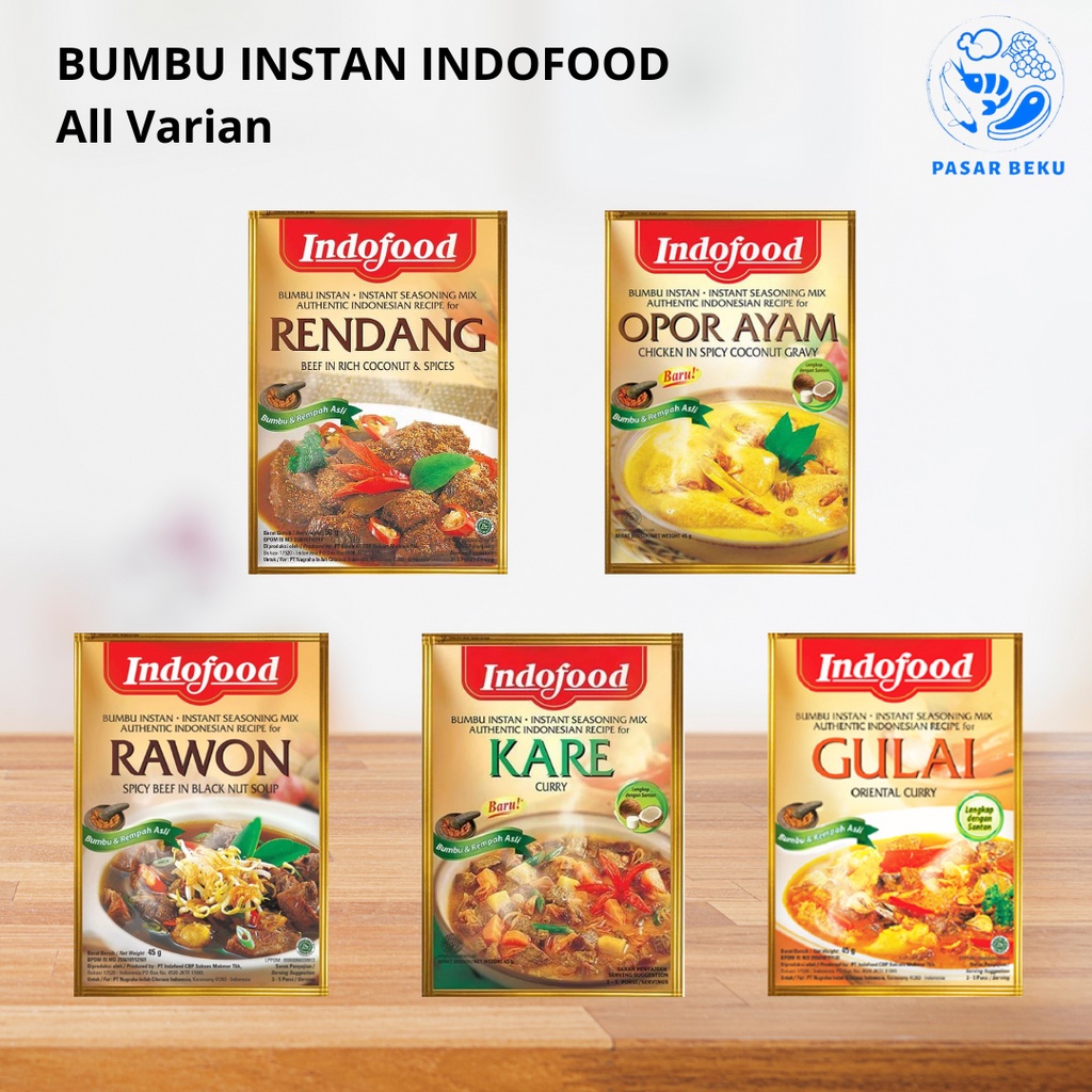 Jual Indofood Bumbu Instan All Varian Praktis Pasar Beku Padang ...