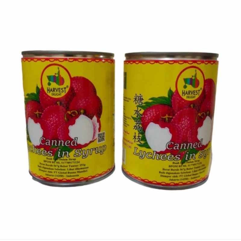 Jual lychee kaleng harvest 565 gr/leci kaleng | Shopee Indonesia