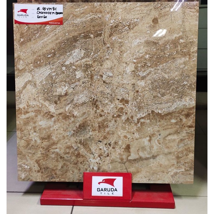 Jual Granite lantai 60x60 Casonadem brown/ Garuda tile/ glossy / 69MV8C ...