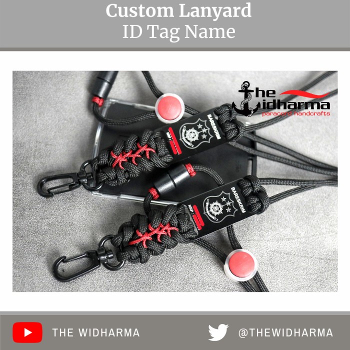 Jual Lanyard Lanyard Custom Id Tag Name Militer, Polisi, Tni, Komunitas ...