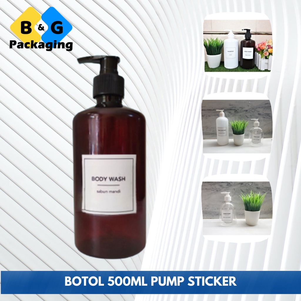 Jual BOTOL REFILL SABUN AESTHETIC / BOTOL SABUN CAIR PUMP LABEL STICKER ...