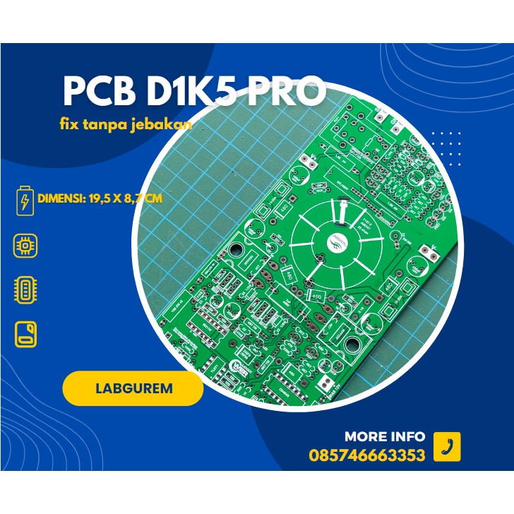 Jual PCB D1K5 Pro Full fitur Class D power Amplifier | Shopee Indonesia