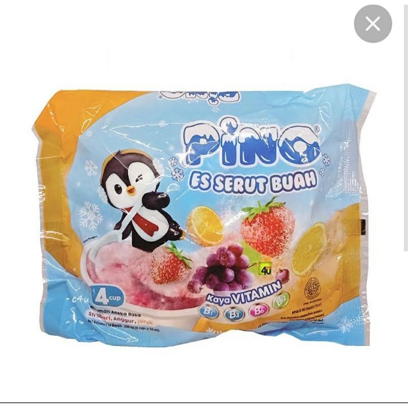 Jual pino es serut buah (1 pack isi 4 cup) | Shopee Indonesia
