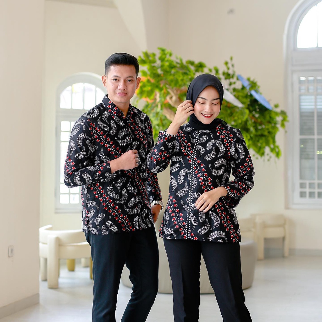 Jual Benang Raja Batik Couple Pria Wanita Motif Pari | Shopee Indonesia