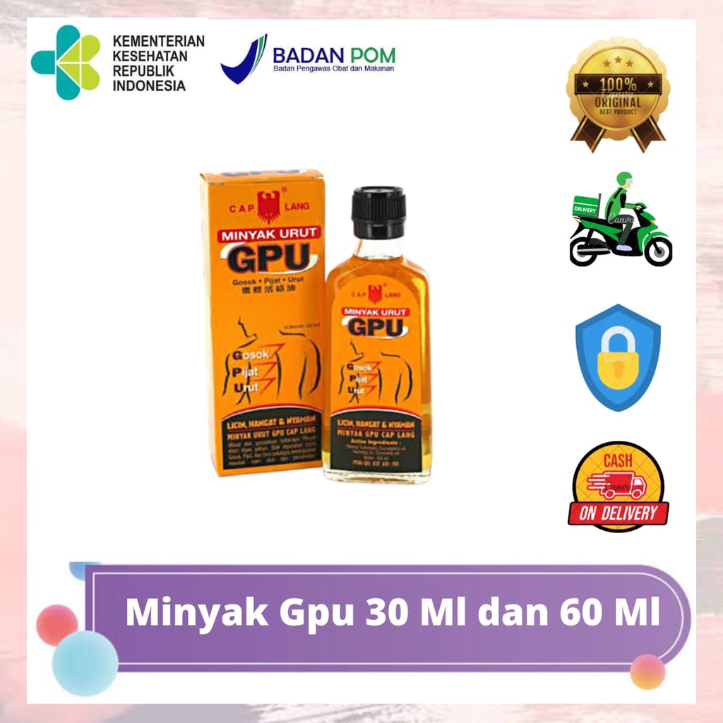 Jual Minyak Urut GPU 30ML/60ML | Shopee Indonesia